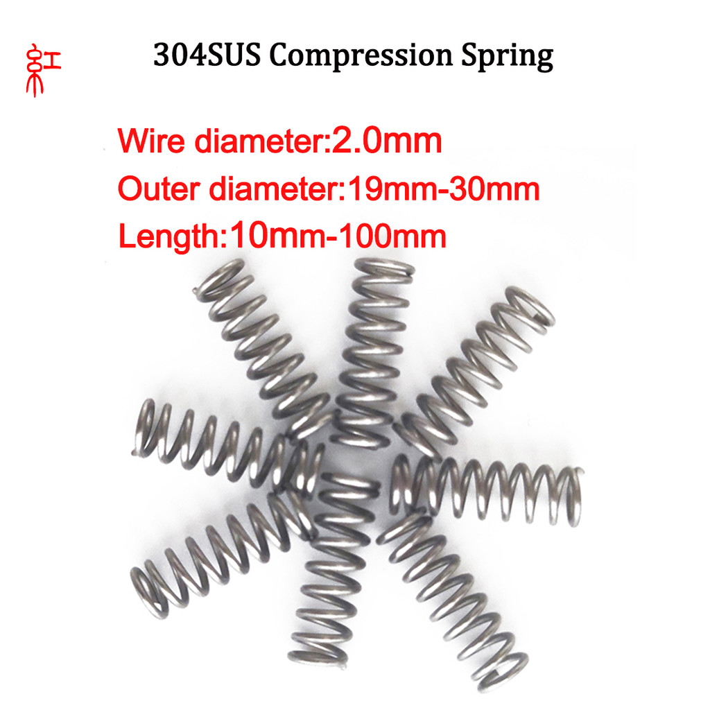 304 Stainless Steel Compression Spring Assortment 2.0mm Wire Diameter ...