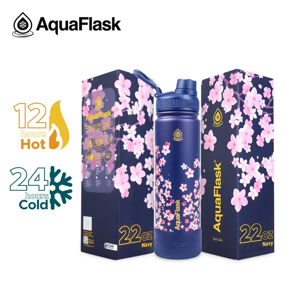 Aquaflask Sakura Limited Edition with Silicone Boot INSULATED BOTTLE ...