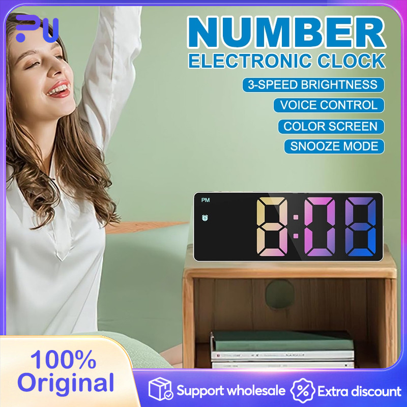 Simple Ins multi-function LED electronic clock alarm clock desktop ...