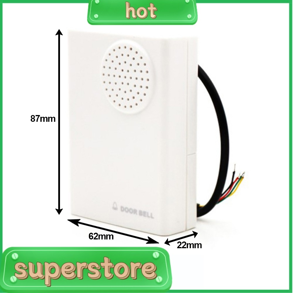 SUPER| Wired Door Bell Electronic Wired Doorbell Ding-Dong Connect to ...