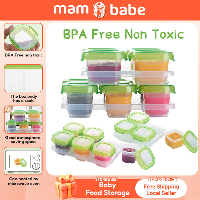 BPA Free Baby Food Storage Container 4/6Pcs Baby Food Storage Organizer ...