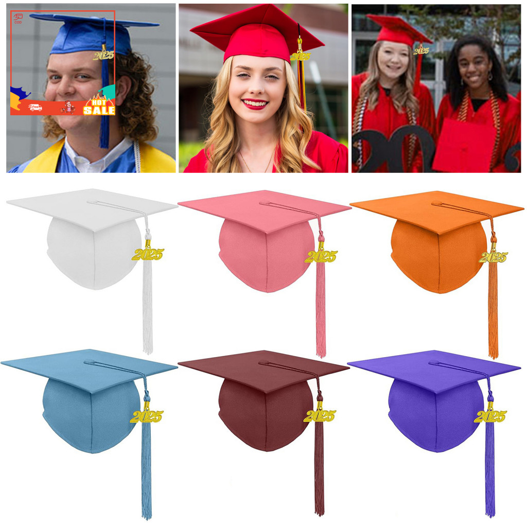 Graduation Cap for Women Matte Polyester Graduation Hat 2025 Graduation ...