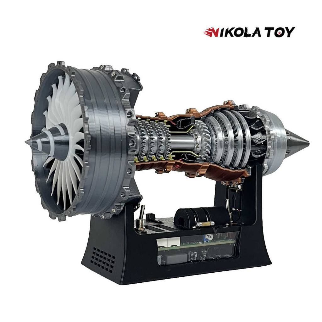 NIKOLATOY Aviation Turbofan Airplane Engine Model with Startable ...