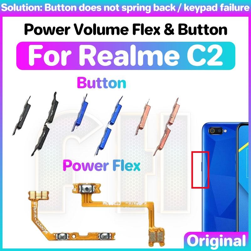 Power volume button flex For realme c2 Switch Power ON OFF Key Mute ...