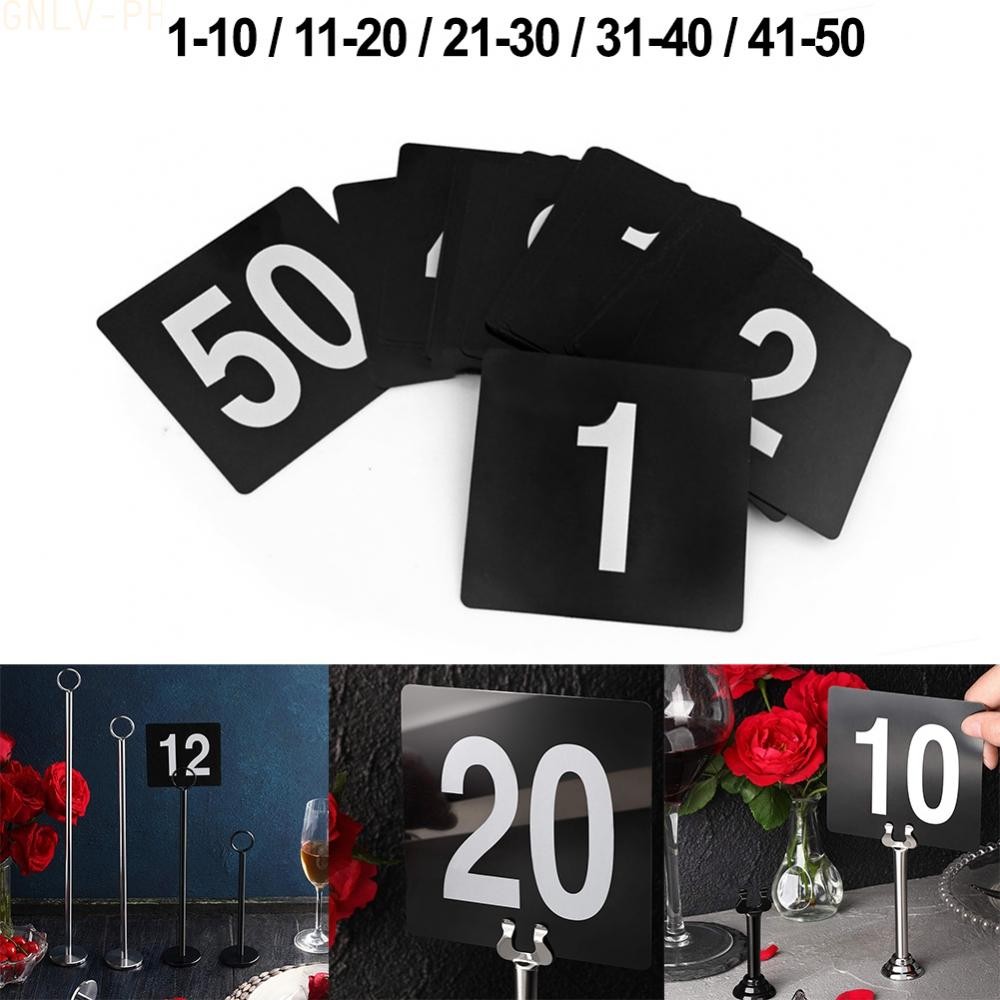 Table Number Signs Black Display Plastic Table Signs Tabletop Digital ...