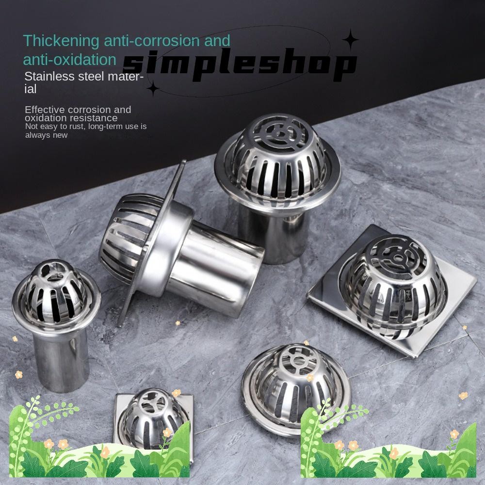 SIMPLE Roof Floor Drain, Stainless Steel Anti Rodent Balcony Drainage ...