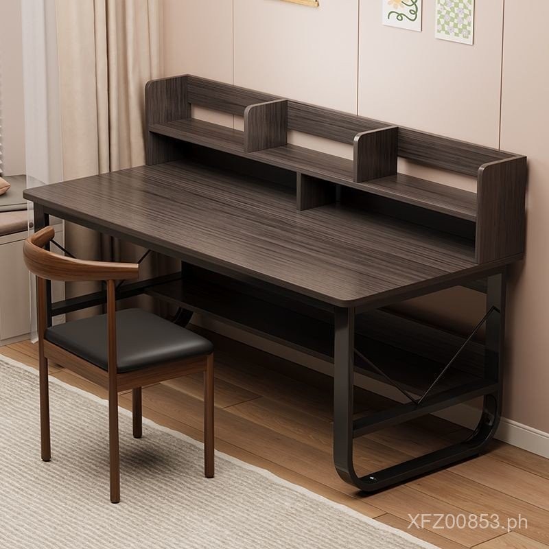 Integrated Study Writing Desk with Bookshelf, Simple Desk for Primary ...