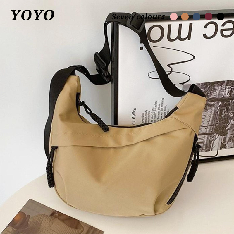 YOYO Unisex Canvas Students Sling Bag Women Shoulder Casual Bags For Woman #S6242 | Shopee ...