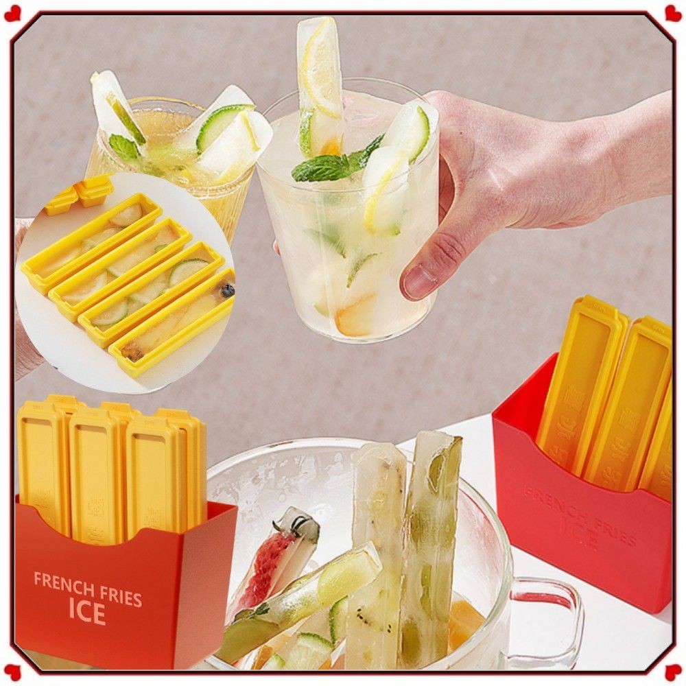 Ice cube tray French fry style sleeve long ice hockey machine and ...
