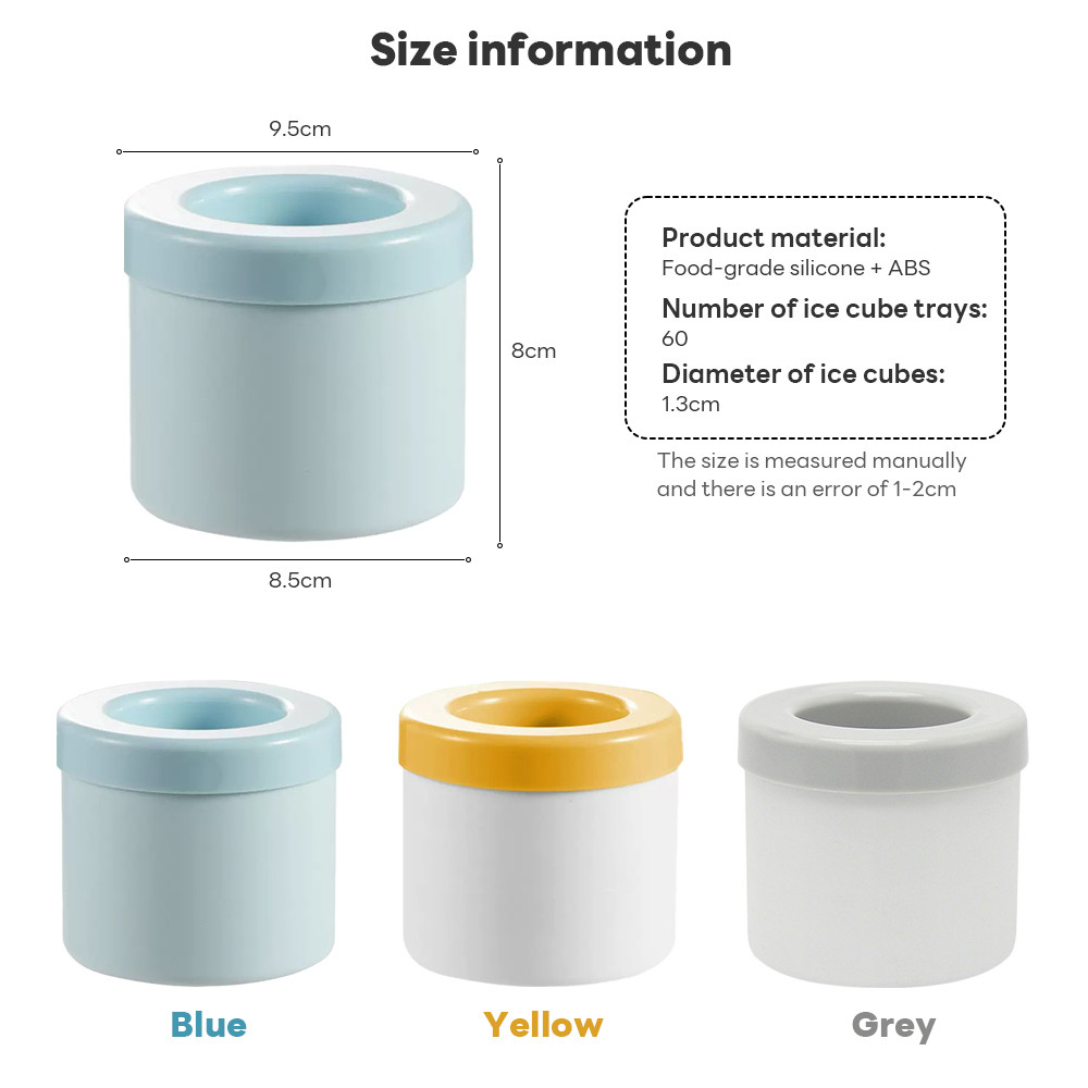 Bevavar Ice Bucket Mold Food Grade Silica Gel Ice Cube Mold Easy ...