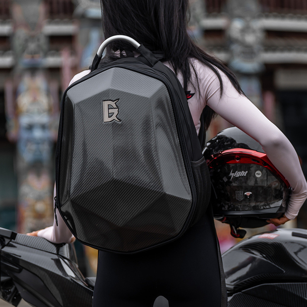 [Ready ] Motorcycle Riding Backpack Helmet Bag Hard Shell Bag Rainproof ...