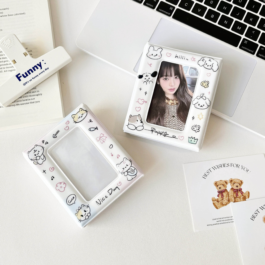 Ins Doodle Puppy Kitten Cartoon Idol Envelope Card Holder One Grid 3 ...