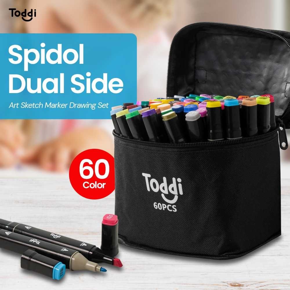 MATA Toddi Markers Dual Side Calligraphy Drawing Sketch Multifunction ...