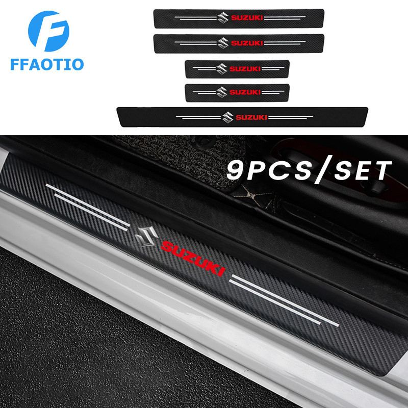 FFAOTIO Carbon Fiber Car Door Sill Protector Car Trunk Sticker Car ...