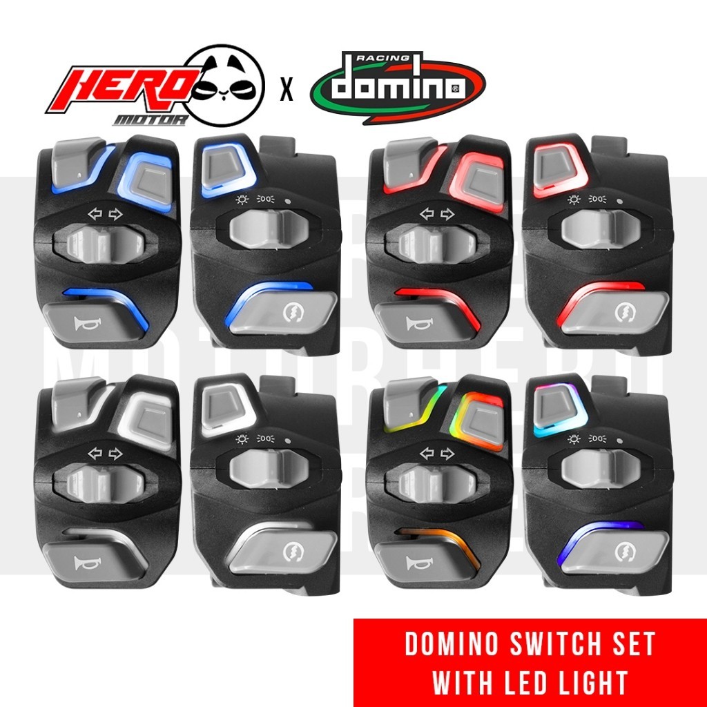 DOMINO SWITCH(set)Whit Lighting Waterproof Horn/ High&Low/PASSING LIGHT ...