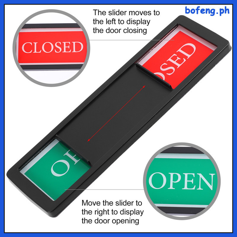 Indicator Sliding Door Business Open Closed Sign for Office Magnetic ...