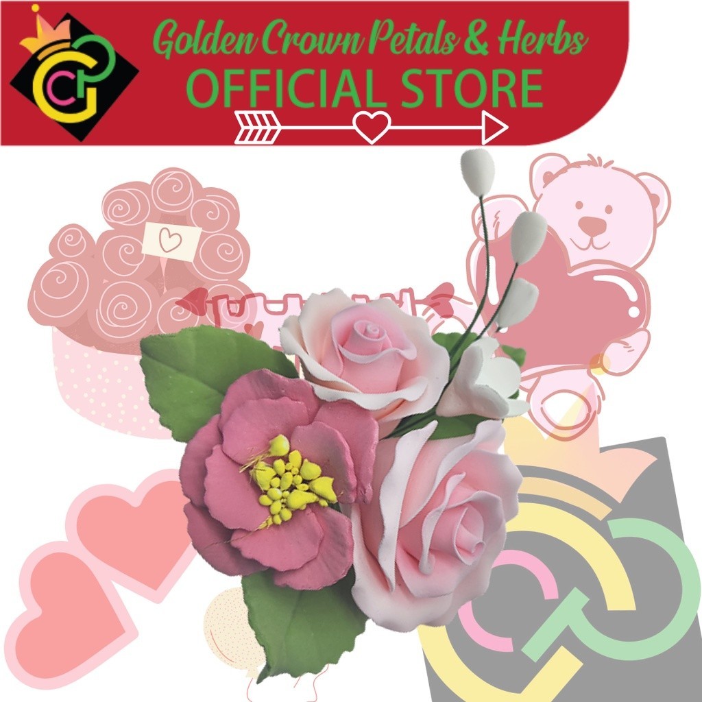 Jessica Miles Spray Pink Rose Spring Flower Edible flower cake Gumpaste ...