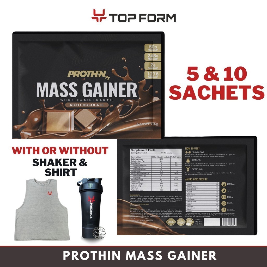 Prothin Mass Gainer 5 & 10 Sachets (NO BOX) | Shopee Philippines