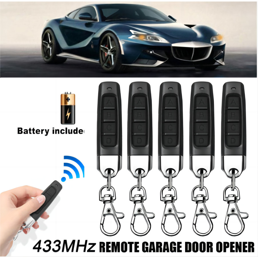 433MHz Garage Door Remote Control Kit 6 Kit10 Clone Type D.I.Y Remote ...