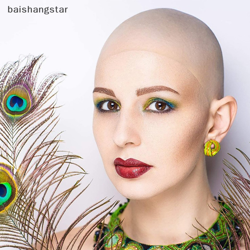 baishangstar Funny latex Skin Fake Bald Head Unisex Fancy film Party ...