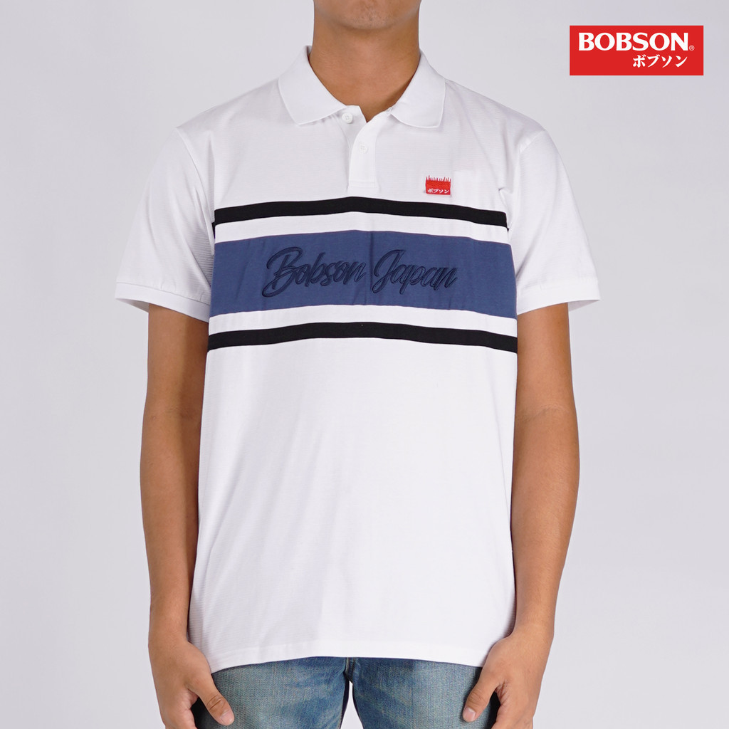 Bobson Japanese Men's Basic Collared Shirt for Men Missed Lycra Fabric Slim Fit 113875 (White ...