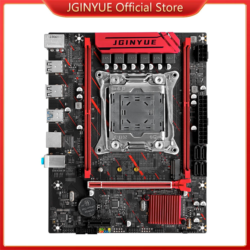 JGINYUE X99 D4 Motherboard LGA 2011-3 Xeon E5 V3 V4 CPU DDR4 RAM Dual ...
