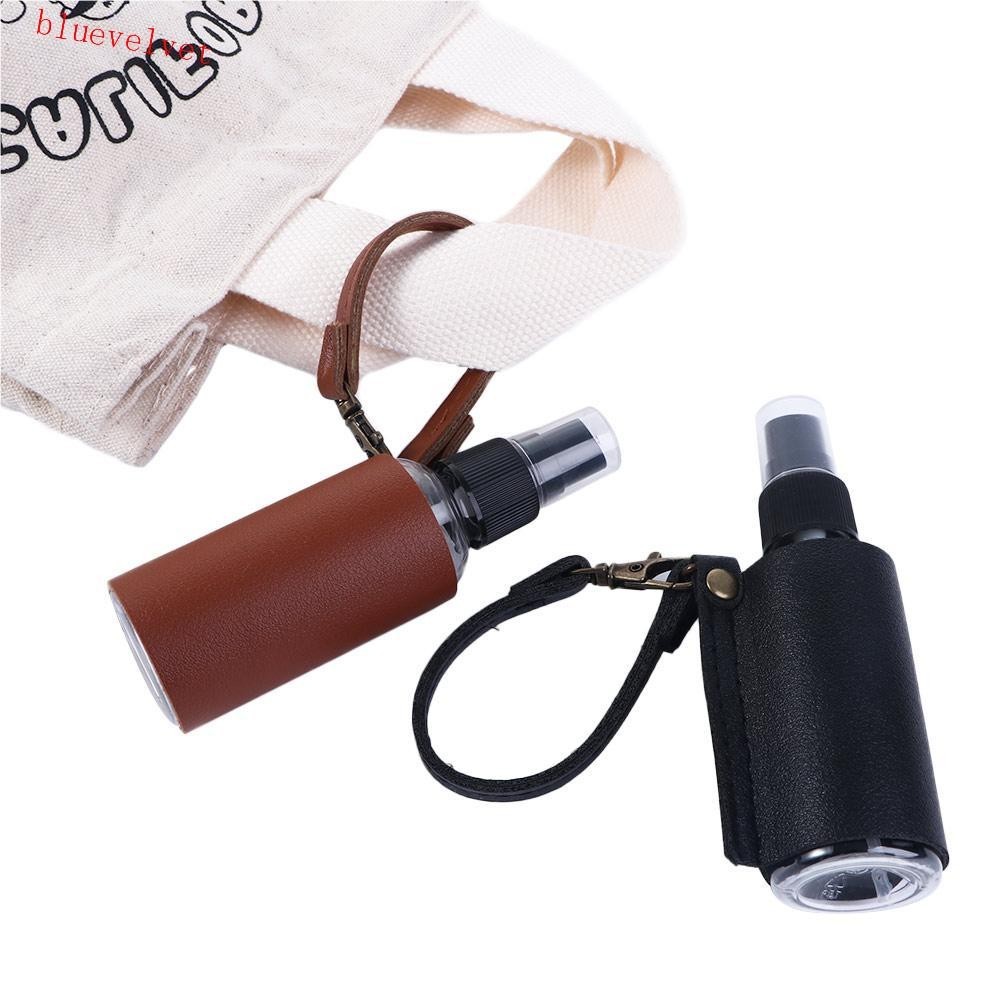 BLUEVELVET Hand Sanitizer Spray Leather Case Travel Liquid Atomizer Sub ...