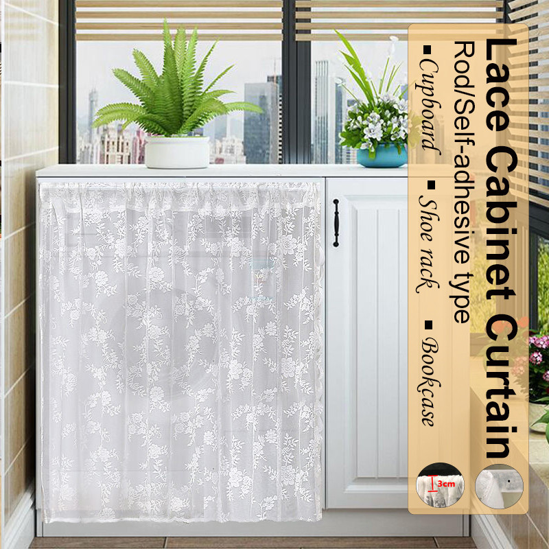 Kitchen storage rack curtains Dust-proof Shoe cabinet self-adhesive ...