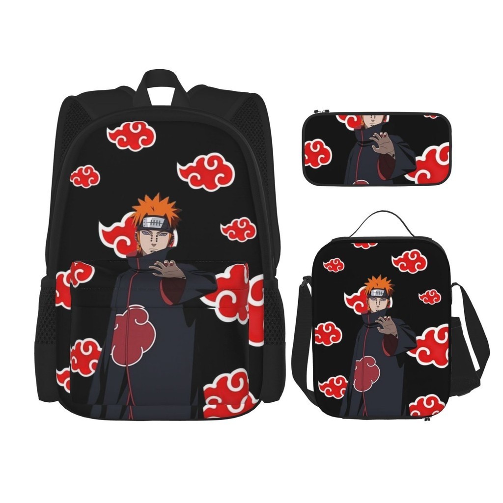 NARUTO Pain Backpack Kids School Bookbag Set for Teen Girls Elementary ...