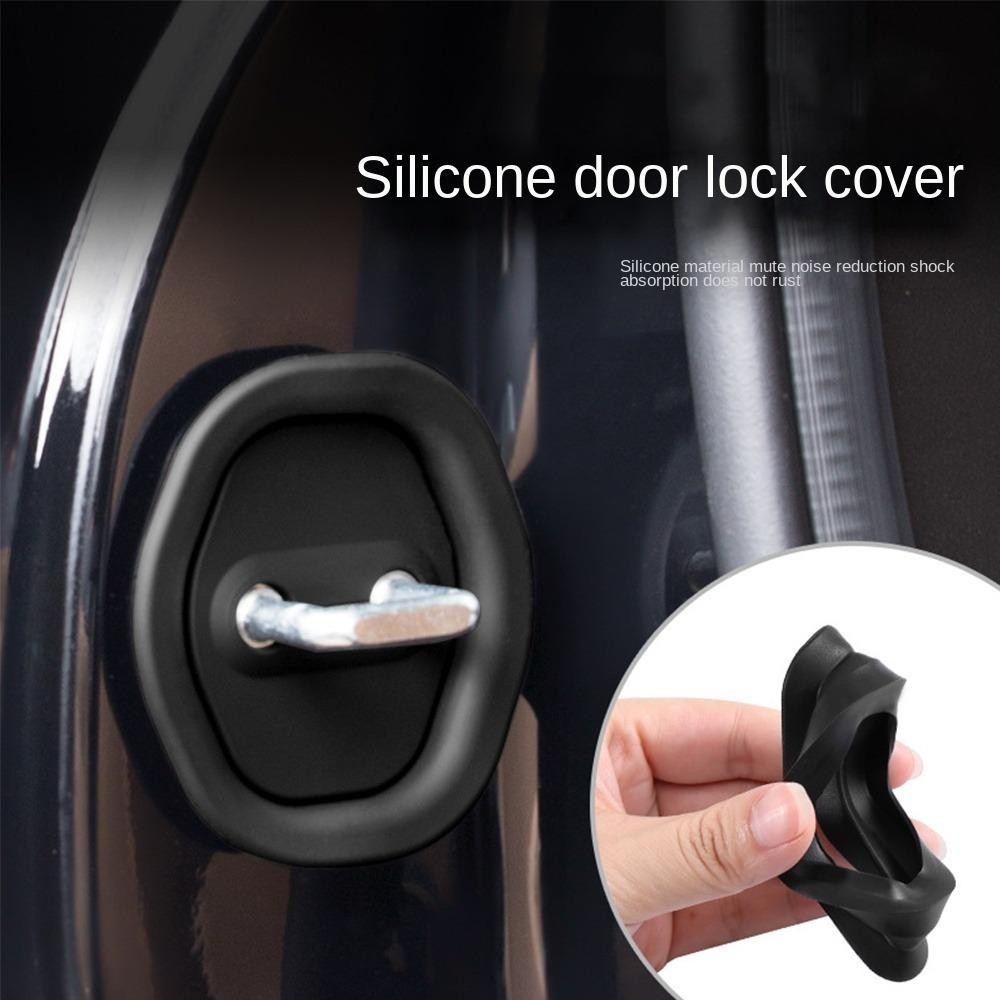 1pcs Silicone Door Lock Buckle Protective Cover Car Door Lock Shock ...