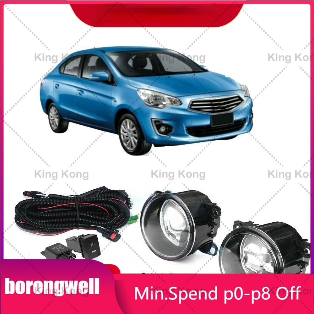1 set Car bumper fog lamp lights for Mitsubishi Mirage G4 2012 2013 2014 2015 2016 2017 2018 ...