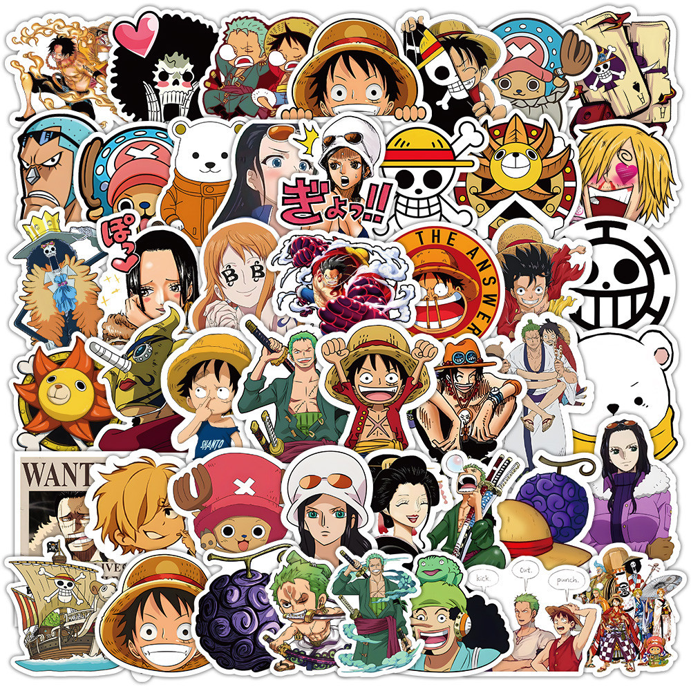 51PCS Anime ONEPIECE Waterproof Graffiti Stickers For Luggage Phone ...