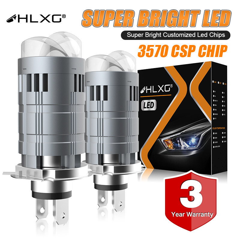 HLXG H4 Hi-Lo High Power Headlight H4 Projection Led lens Led Fog light ...