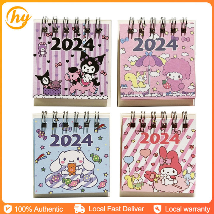 Sanrio Series Merlot 2024 Mini Desk Calendar Monthly Standing Flip ...