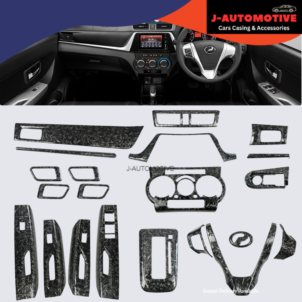 Perodua Bezza 2019 - 2024 Forged Carbon cover dashboard casing side ...