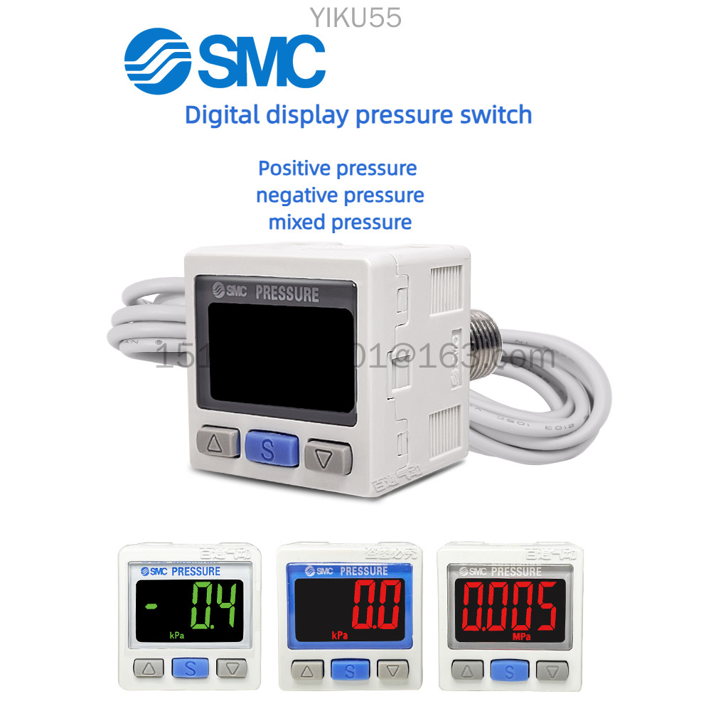 SMC Digital display pressure gauge switch ISE30A-01-N/P/B/D/E/F/N/P-ML/L Negative pressure ...