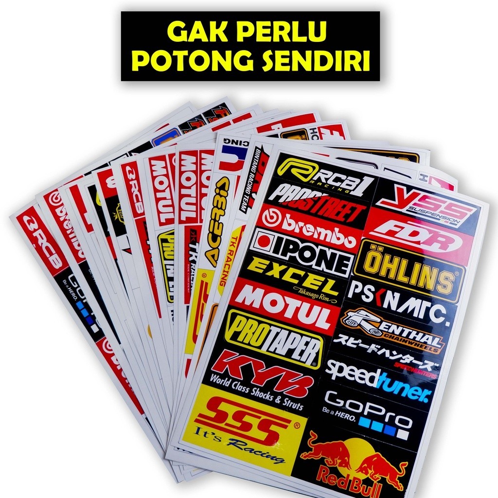 Motorcycle stickers, Racing Sticker Pack, cool racing stickers, helmet ...