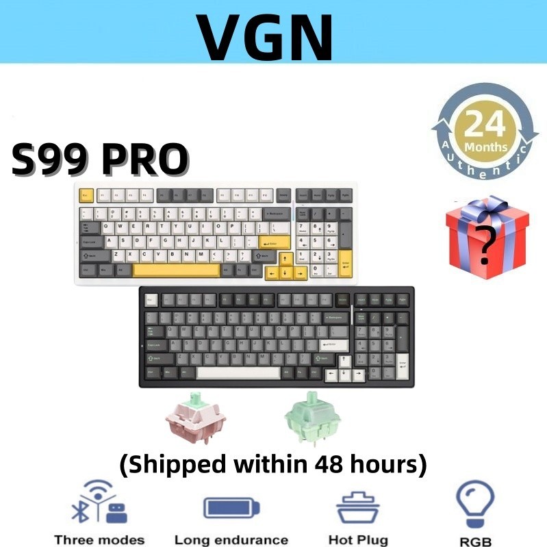 VGN S99 PRO aluminum lump the third mock examination customized mechanical keyboard Gasket ...