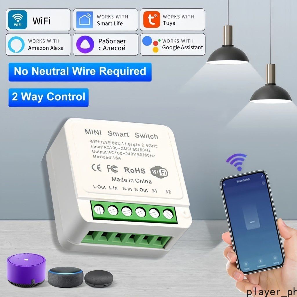 Tuya Smart Switch Waterproof APP/Voice/Timing Remote Control No Need ...