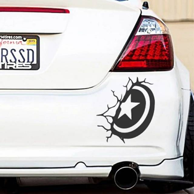 Cool Captain America shield car sticker for bumper, laptop car sticker ...