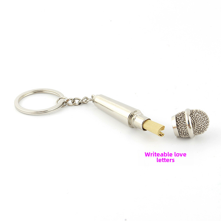 Keychain Personalized Microphone Confession Metal Keychains Customized ...