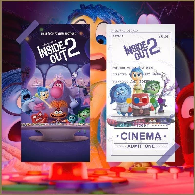 8U Inside Out 2 movie ticket stubs Card 14x7cm Bookmarks Collection ...
