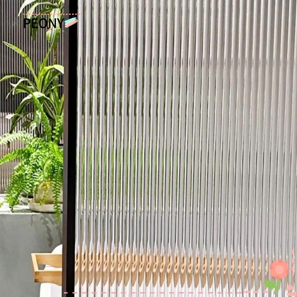 PEONY Glass Window Privacy Film, Anti-peep Reeded Stripe Decorative ...