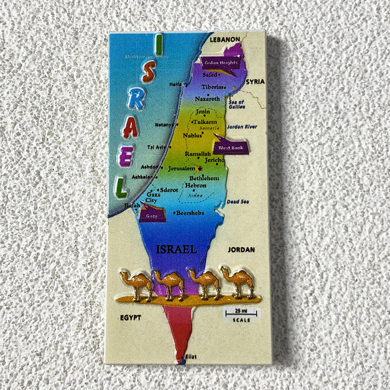 Israel Tourism Souvenir Creative Square Map Camel 3D Home Decoration3d ...