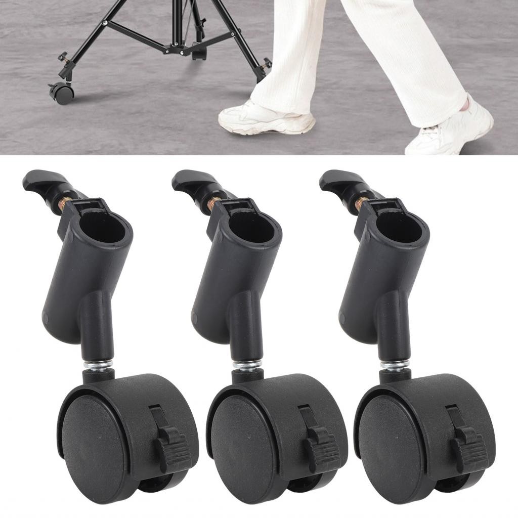Tominihouse 3pcs Swivel Caster for Photography Light Stand Wheels Set ...