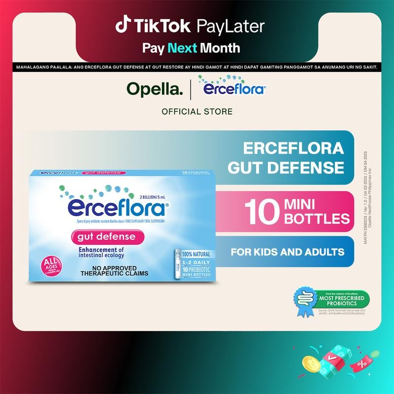 Erceflora Gut Defense Probiotic Supplement 10 Mini Bottles x 5ml - For ...