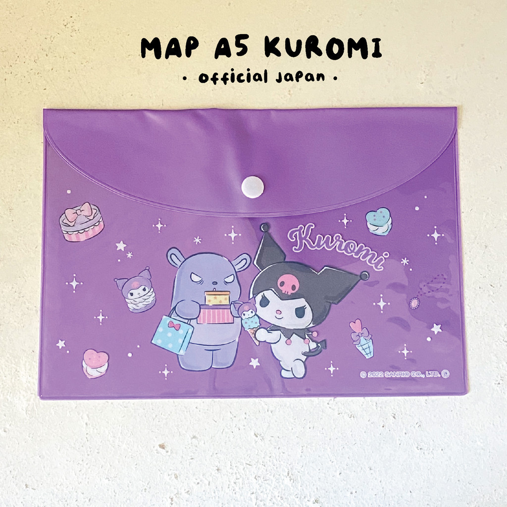 Original Japan Map A5 Kuromi Daiso Official school Folder Organizer ...