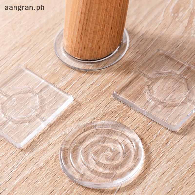 aangran 4PCS/set Transparent Silicone Furniture Foot Mat Table Sofa ...