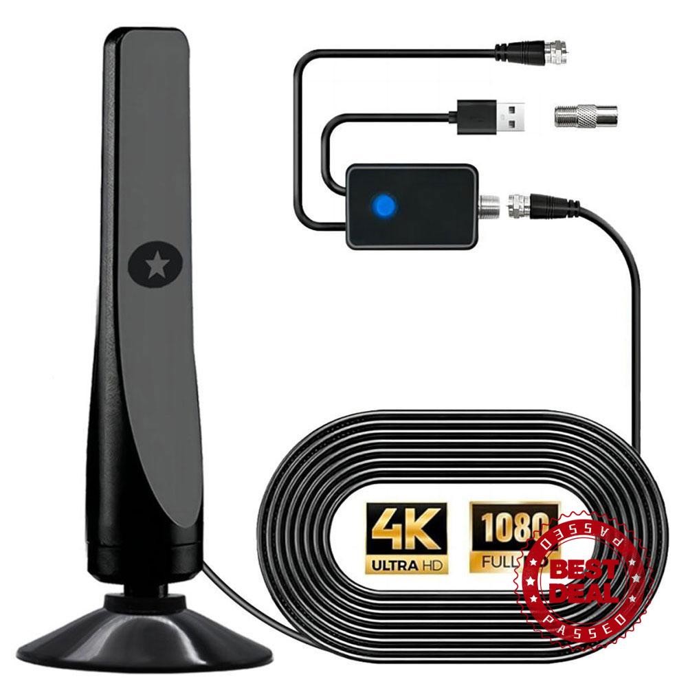 Portable Tv Antenna 300cm Coax Cable Digital Tv Antenna Dvb-t Dvb-t2 ...