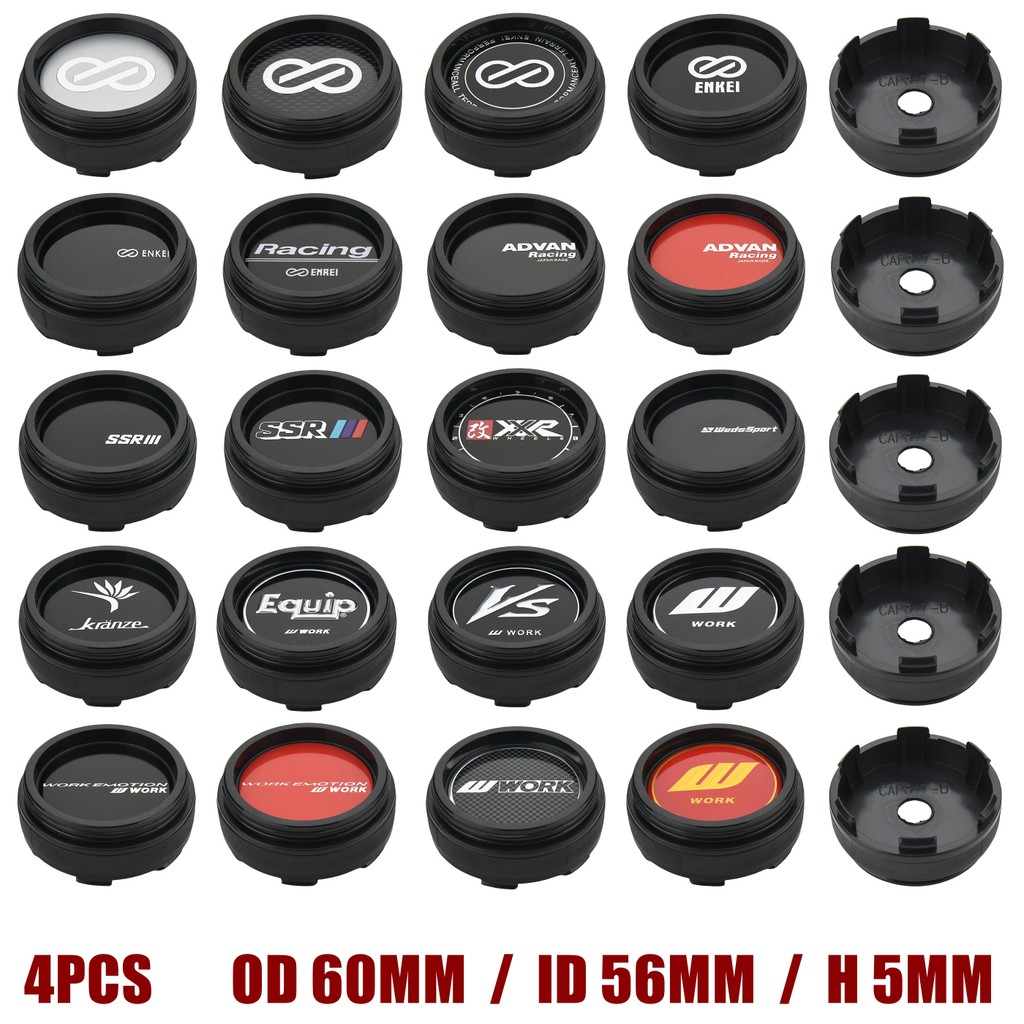 JDM Car Styling 60mm Wheel Caps WORK VS EQUIP MEISTER Wheel Cover Hub ...